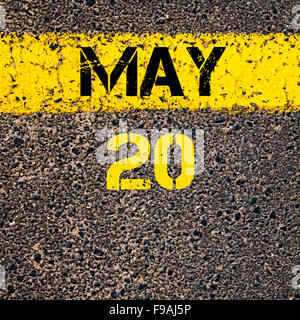 May 20th, Twentieth of May, Day 20 of month May - vintage wooden white ...