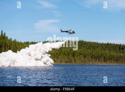 Liming a lake Stock Photo - Alamy