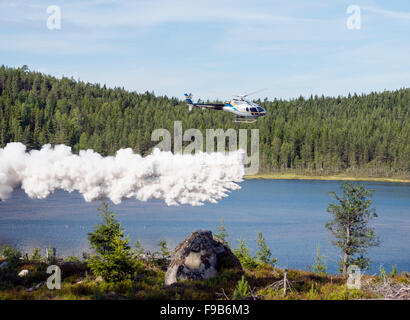 Liming a lake Stock Photo - Alamy