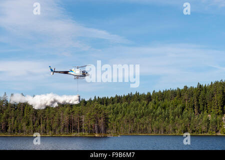 Liming a lake Stock Photo - Alamy
