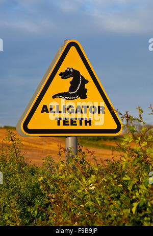 A sign for Alligator Teeth Stock Photo - Alamy