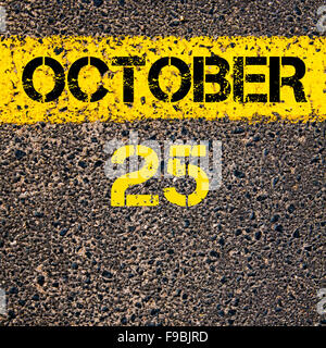 October 25th. Day 25 of month. Calendar cube on modern pink background ...