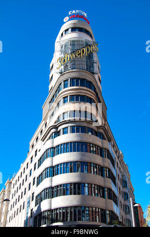 Edificio Capitol, Gran Via Madrid Stock Photo - Alamy