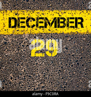 December 29th. Day 29 of month, Calendar date. Yellow sheet of the ...