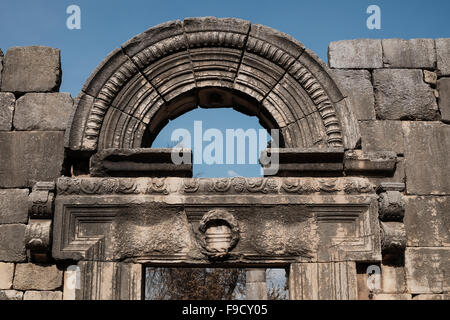 Israel, Upper Galilee, Kfar Baram (Bar'am), is the site of an ancient ...