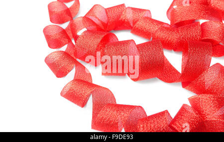Red ribbon twisted spiral Stock Photo - Alamy