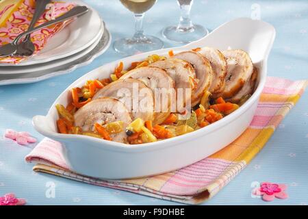 Rabbit Roll in Flitch Stock Photo - Alamy