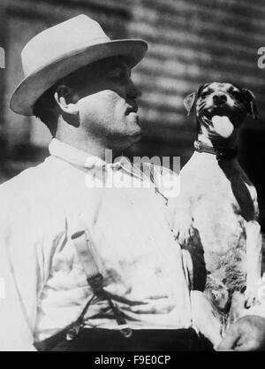 A portrait of James J. Jeffries, a prominent American boxer and ...