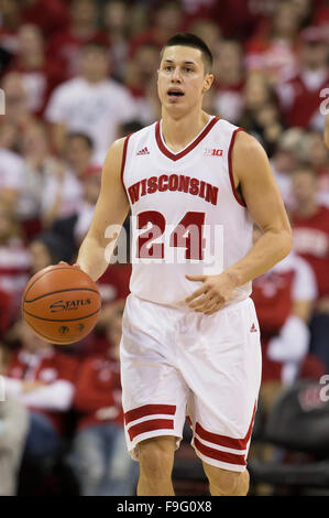 MADISON, WI - DECEMBER 15: Wisconsin forward Tyler Wahl (5) and Lehigh ...