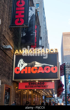 Chicago Broadway theater marquee NYC Stock Photo - Alamy