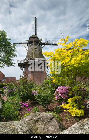 smock mill, scharrel, saterland, cloppenburg district, lower saxony ...