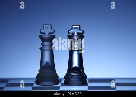 battle between two kings on the board Stock Photo - Alamy