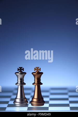 battle between two kings on the board Stock Photo - Alamy