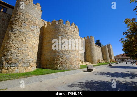 Towers of Avila Medieval Walls - Avila, Spain Stock Photo - Alamy