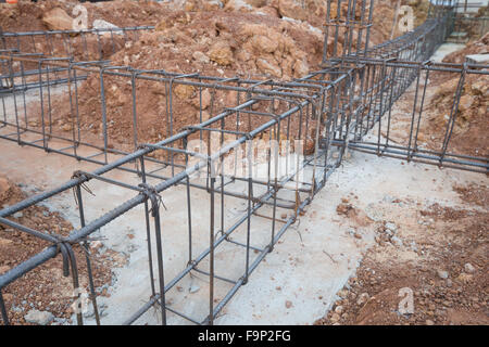 reinforce steel rod for beam and pillar at construction site Stock ...