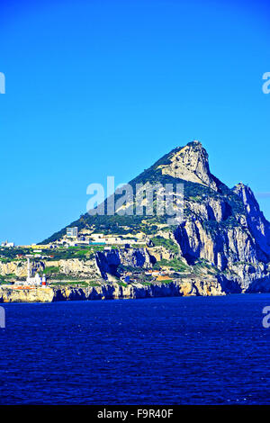 Gibraltar - the Rock viewed from Algeciras Stock Photo - Alamy