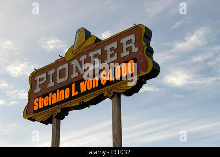Pioneer Hotel Casino sign Laughlin Nevada USA Stock Photo - Alamy