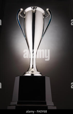 low angle of trophy with glow at the background Stock Photo - Alamy