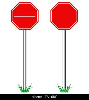 Red Stop Sign Isolate On White Background,Vector Illustration Stock ...