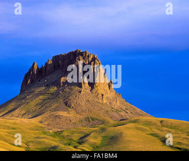 evening light on birdtail butte near simms, montana Stock Photo - Alamy