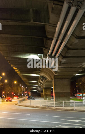 View of £100m restrengthening work on Hammersmith flyover in west ...
