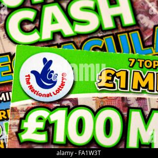The National lottery scratch cards close up Stock Photo - Alamy