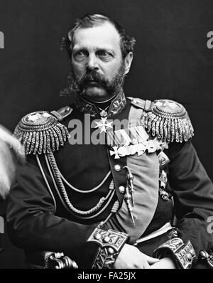 Portrait of Emperor Alexander II of Russia in the uniform of the Leib ...