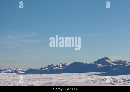 Empty winter landscape Arctic ice and sky Stock Photo - Alamy