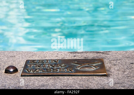 water, fountain, warning sign, no drinking water, fountains, warning ...