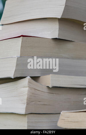Stack of old worn books Stock Photo - Alamy
