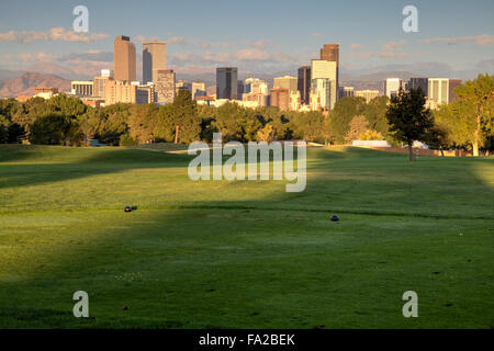 Denver skyline at sunrise Stock Photo - Alamy
