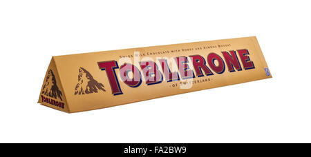 Toblerone chocolate bar on white background with reflection Stock Photo ...