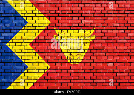 flag of Birmingham painted on brick wall Stock Photo - Alamy