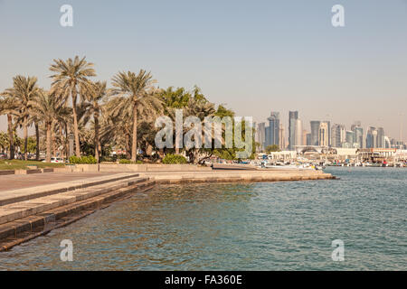 Corniche Promenade Park in Doha, Qatar Stock Photo - Alamy