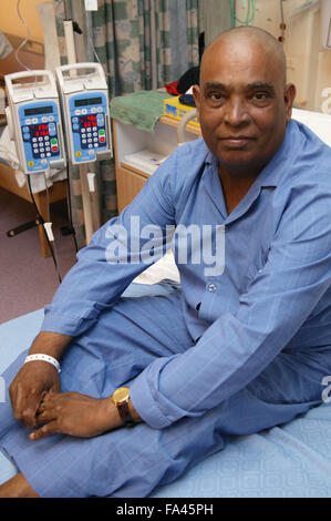 Diabetic patient relaxing on top of ward bed Stock Photo - Alamy