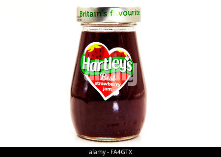 Strawberry jam jar Hartley's jams fruit Cutout cut out white background ...