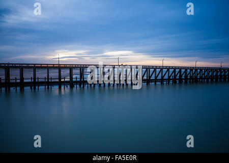 The pier that reaches deep into the sea Stock Photo - Alamy