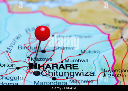 Harare, Zimbabwe. Political map. City visualization illustrative ...