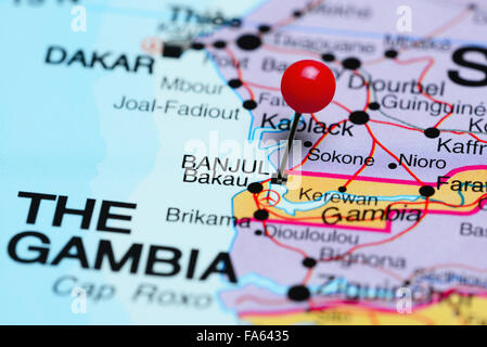 Banjul, Gambia. Political map. City visualization illustrative concept ...