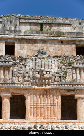 Remains of the Palace of Sayil at the Maya site of Sayil, Yucatan ...