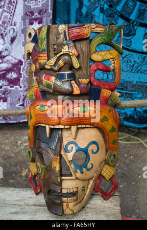 Mayan masks for sale at Chichen Itza, Yucatan, Mexico Stock Photo - Alamy