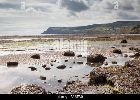 The Beach Robin Hoods Bay looking towards Ravenscar North Yorkshire ...