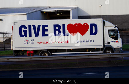 NHS Blood Transfusion Service truck Stock Photo - Alamy