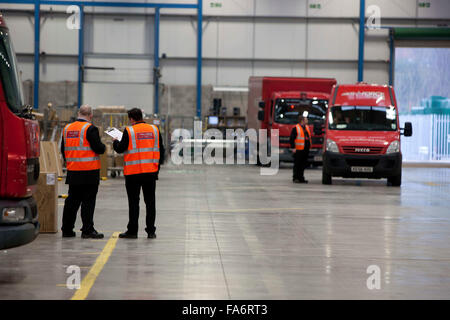 Parcelforce vans , Stoke depot Stock Photo - Alamy