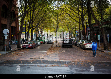 Street Scene near Pioneer Square, Seattle, Washington State Stock Photo ...