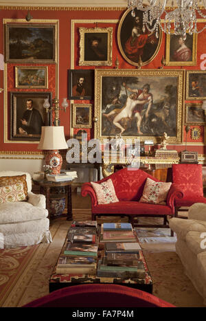 The Saloon, designed by Robert Adam and hung with paintings from the ...