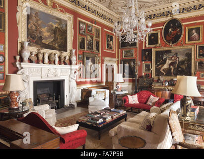 The Saloon, designed by Robert Adam and hung with paintings from the ...