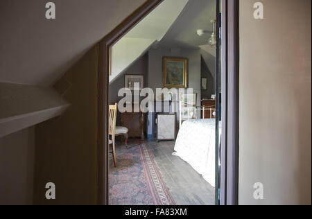 An attic room at Max Gate, Dorset. The writer Thomas Hardy designed Max ...