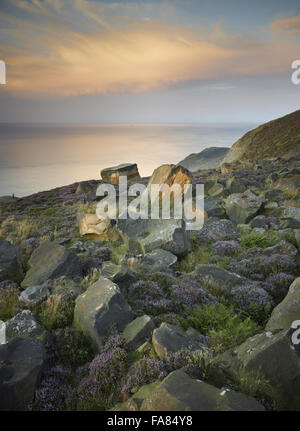 The disused Loftus Alum Works, North Yorkshire. The alum works were in ...
