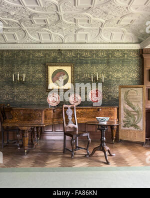 An interior view of Wightwick Manor and Gardens, West Midlands ...